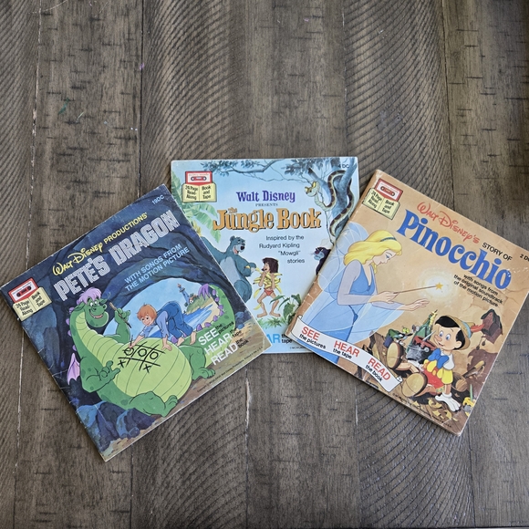 Disney | Toys | Disney Kids Storybook Set Petes Dragon Jungle Book ...